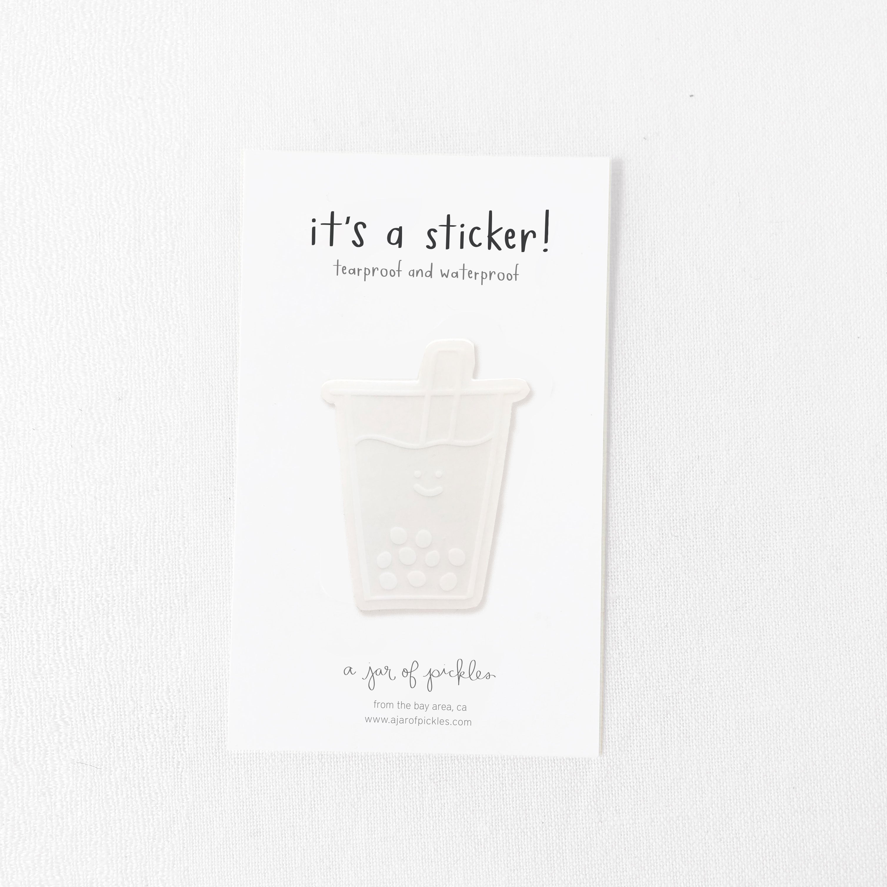 Boba Clear Vinyl Sticker – Knife Shift